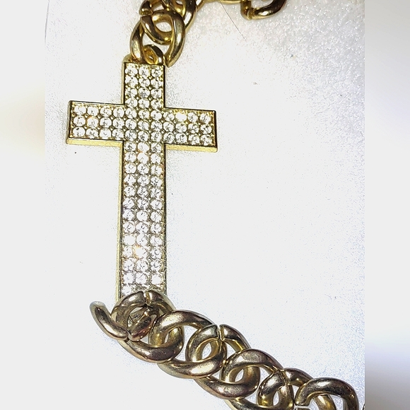 Jewelry | Y2k Rhinestone Cross Necklace | Poshmark